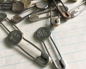 Brass Laundry Pin Set locker basket pins numbered pin