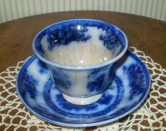 Flow blue tea cup | Etsy