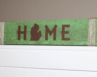 Michigan home sign | Etsy