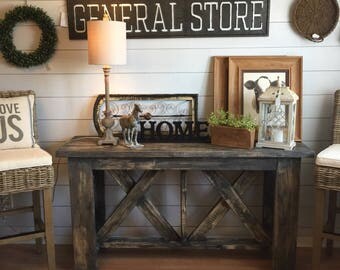 Rustic console table | Etsy