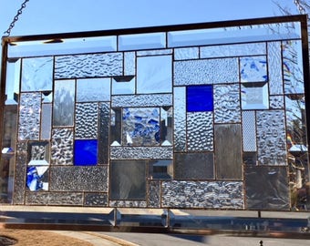 Stained glass panel | Etsy