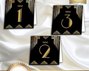 Great Gatsby Art Deco Table Cards Table Numbers Table