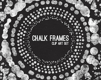 Chalk frame clipart | Etsy