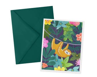 Sloth card | Etsy