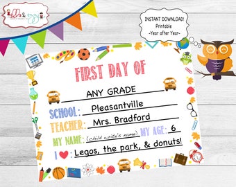 First day chalkboard | Etsy