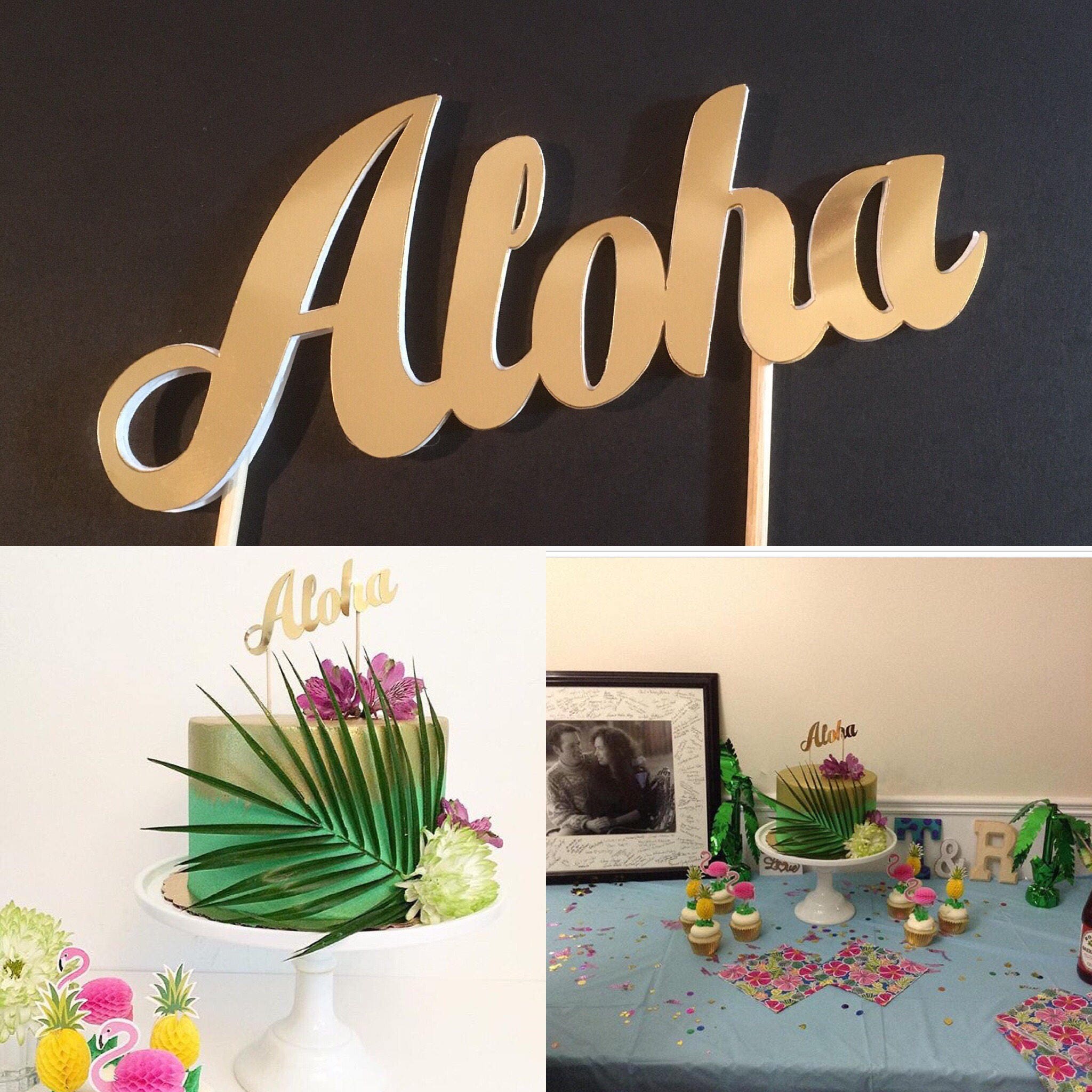Aloha cake topper Cake decoration Hawaiian theme