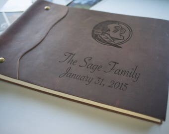 Leather photo album | Etsy