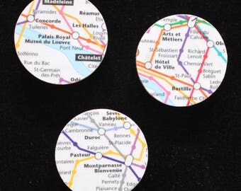 Paris metro map | Etsy