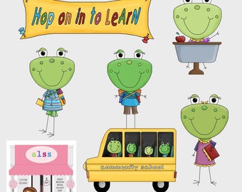 Frog clipart | Etsy