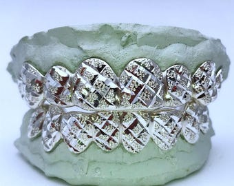 925 Sterling Silver Princess Diamond Cut Custom Fit Handmade