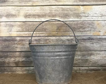 Galvanized buckets | Etsy