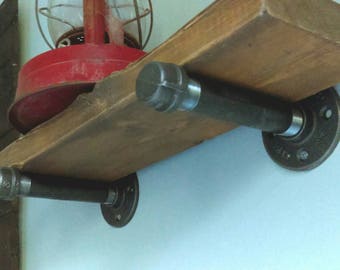 Pipe Hangers for Industrial Floating Shelves Blind Wood Shelf