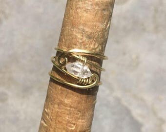 Herkimer diamond ring | Etsy
