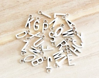 Alphabet charms | Etsy
