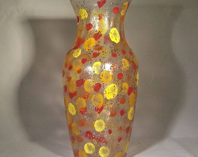 Yellow glass vase | Etsy