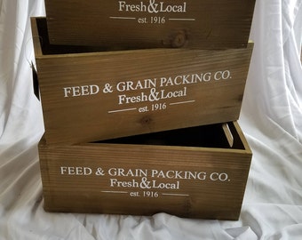 Wooden crates | Etsy