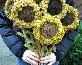 Primitive sunflower | Etsy
