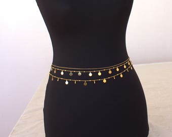 Gold belly chain | Etsy