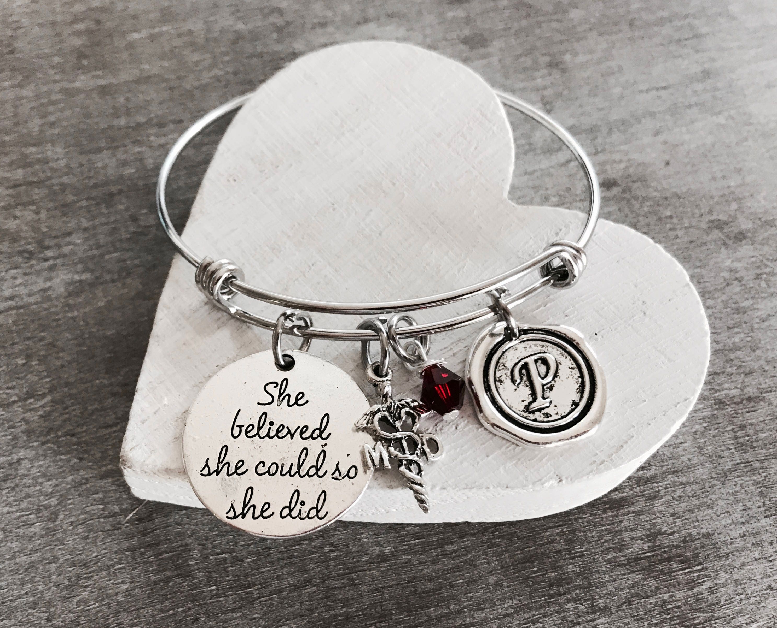 Doctor bracelet doctor jewelry. Doctor Charm MD MEDICAL