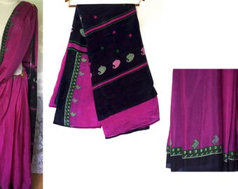 Silk sari fabric | Etsy