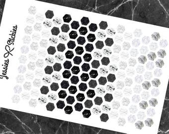 Hexagon stickers | Etsy