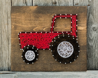 Tractor string art | Etsy