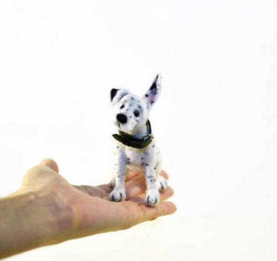 Made to order Miniature dog Miniature sculpture Felted dog