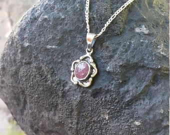 Natural ruby pendant | Etsy