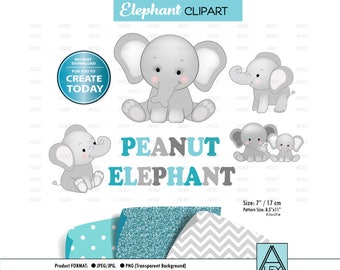 Baby elephant clip | Etsy