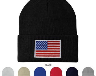 American flag beanie | Etsy