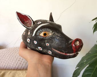 Mexican folk art pig | Etsy