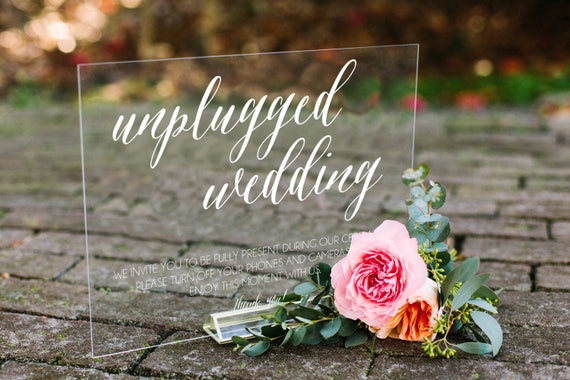 Unplugged wedding sign unplugged ceremony sign unplugged