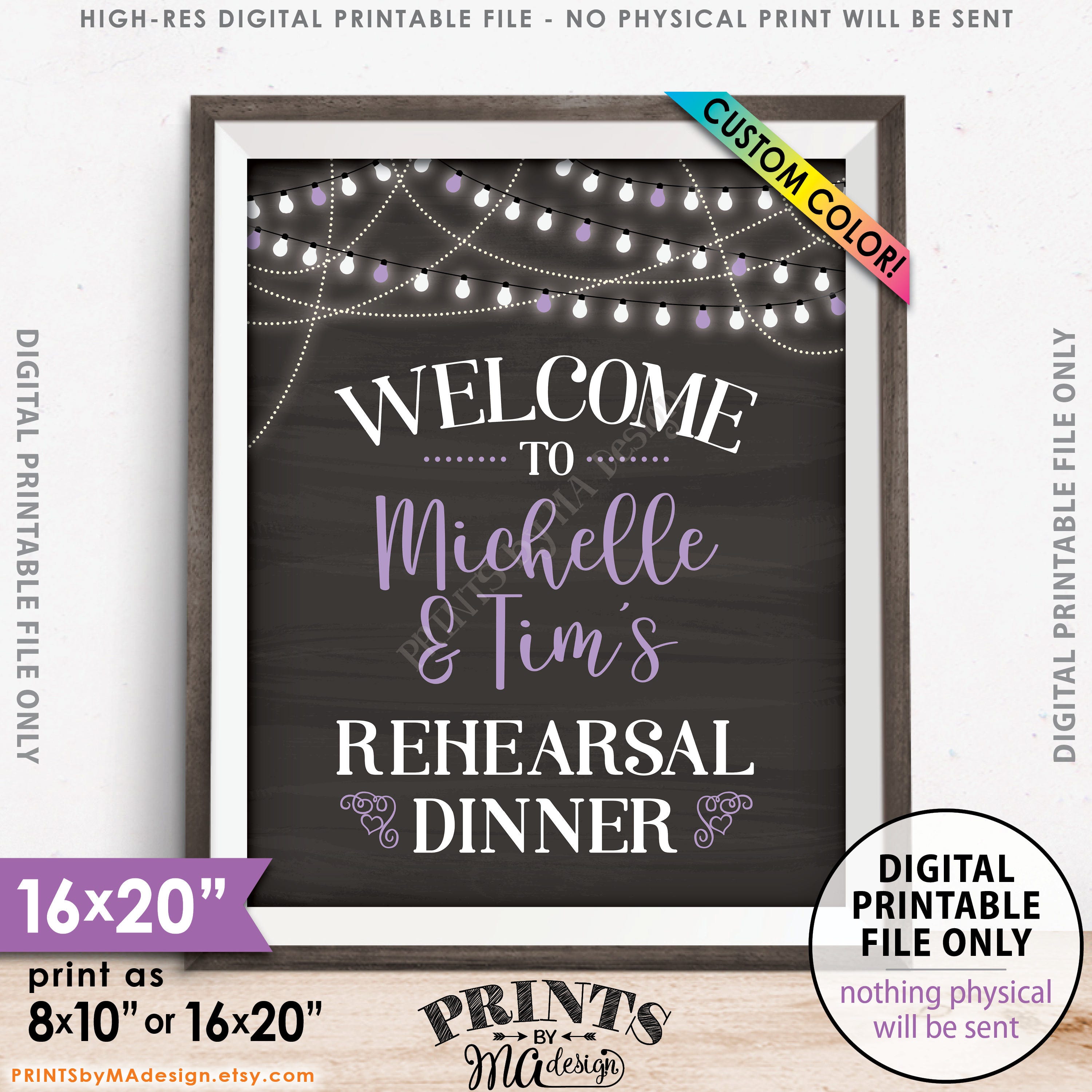 Rehearsal Dinner Sign, Welcome to the Rehearsal Dinner Decoration ...