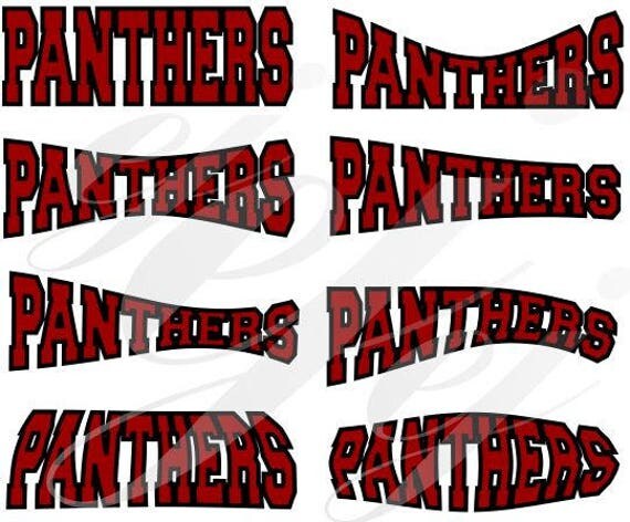 Panthers Curved Layouts Perry Georgia Highschool SVG EPS DXF