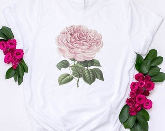 Rose tshirt | Etsy