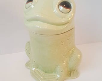 Frog cookie jar | Etsy