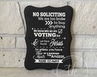 No salesman sign | Etsy