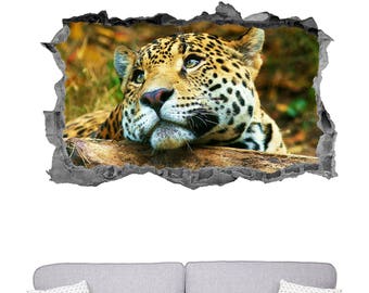 Leopard wall decal | Etsy