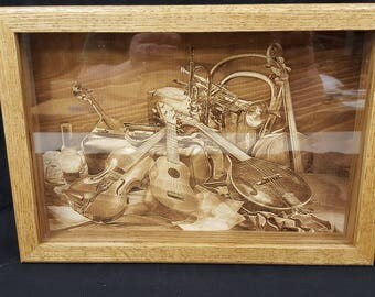 Music shadow box | Etsy