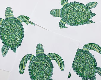 Zentangle turtle | Etsy