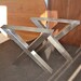 Metal Table Legs Industrial X-Frame Style Any Size and