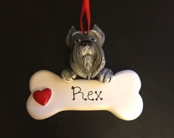 Schnauzer ornament | Etsy
