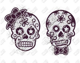 Sugar skull clipart | Etsy