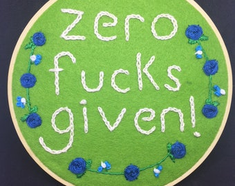 Swear embroidery | Etsy