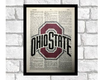 Ohio state wall art | Etsy