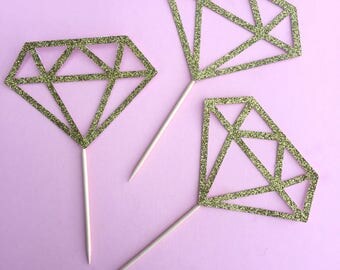 Diamond cake topper | Etsy