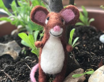 Needle felted mouse | Etsy