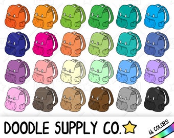 Backpack clipart | Etsy