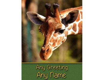 Giraffe card | Etsy