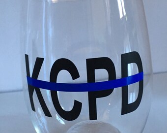 Thin blue line cup | Etsy